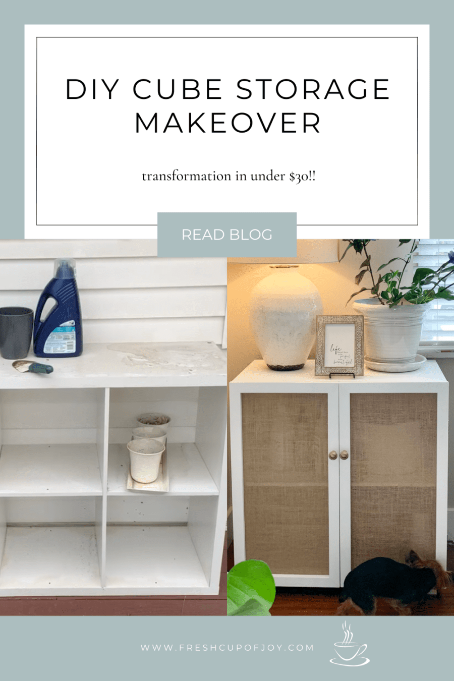 DIY Cube Storage Makeover: $30 Ikea Hack - Fresh Cup of Joy