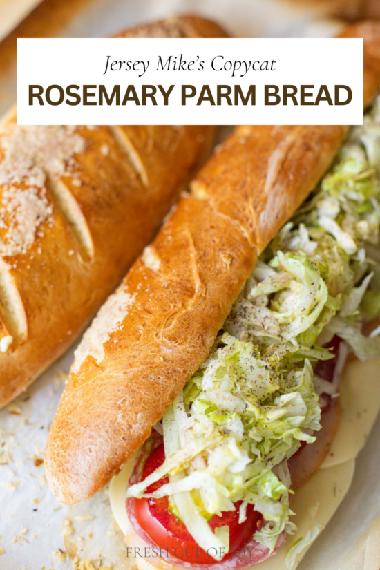 Rosemary Parmesan Bread Jersey Mike's Copycat Recipe - Fresh Cup of Joy