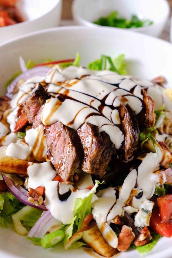Fall Harvest Salad with Steak, Roquefort Dressing, and Balsamic - Fresh ...